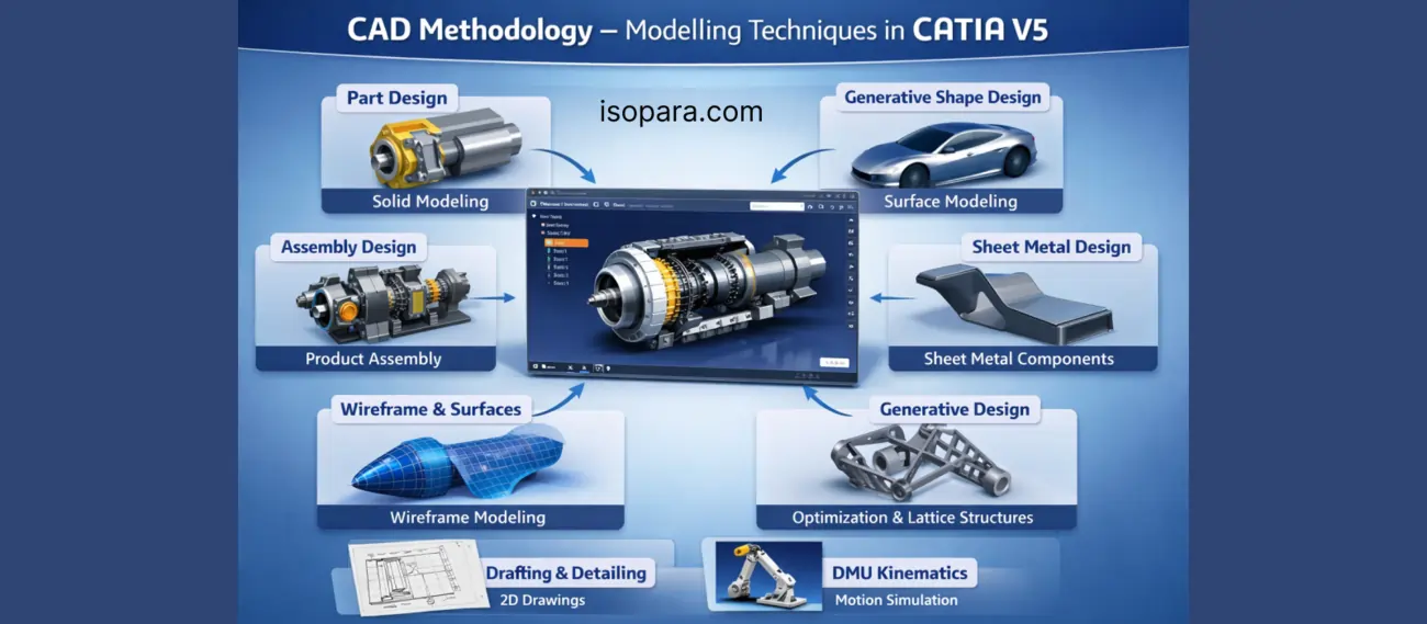 CAD Methodology & Modelling Techniques in CATIA V5: Complete Guide